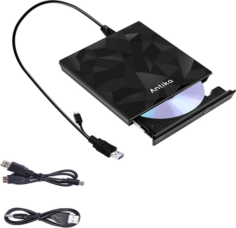 Antika External CD DVD Drive - Portable USB 3.0 CD/DVD-RW Optical Drive ...